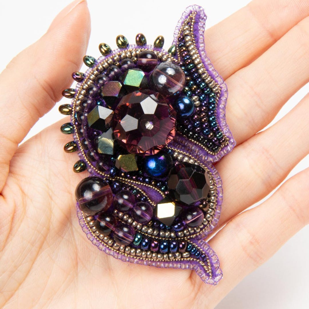 DIY Dragon Brooch Making Kit, Dragon Jewelry Beading Kit, Beaded Dragon ...