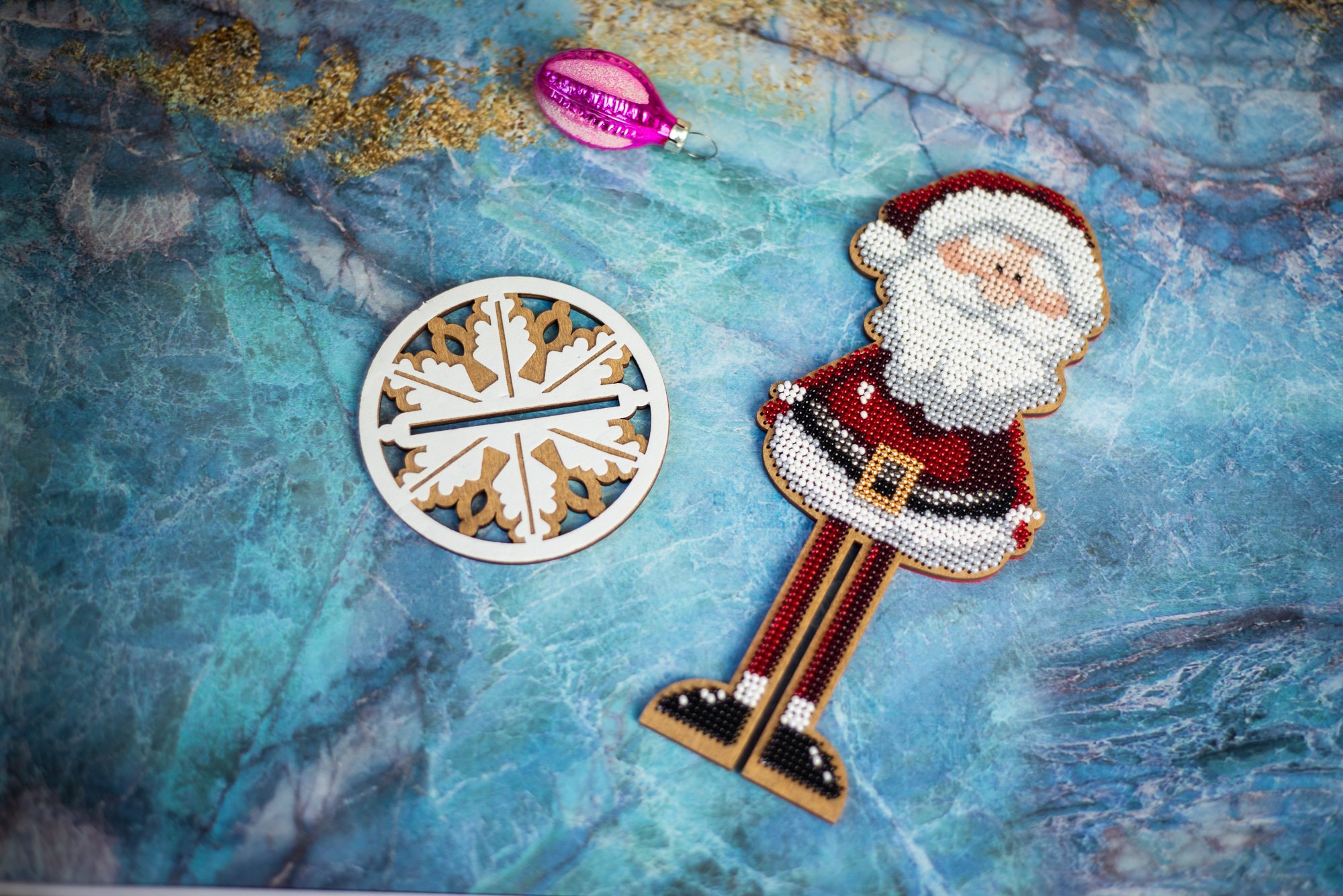 Santa Claus & reindeer figurine craft kit for adults | Etsy