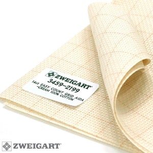 Zweigart Easy Count Grid Embroidery Canvas, Aida Cross Stitch Fabric ...