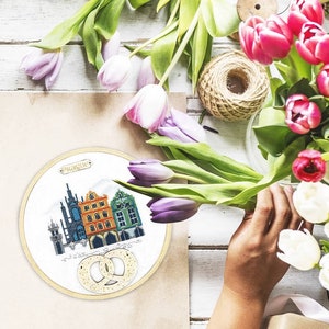 DIY Cross Stitch Kit, European Cities Embroidery, Paris Wall Decor - Etsy