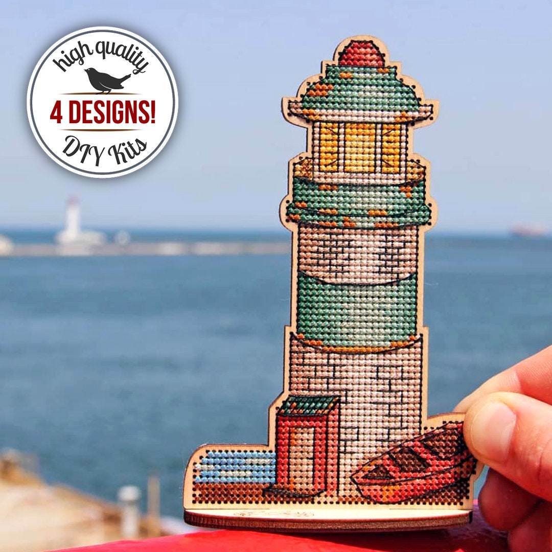 Lighthouse Cross Stitch Kit, Lighthouse Embroidery Design, Lighthouse ...