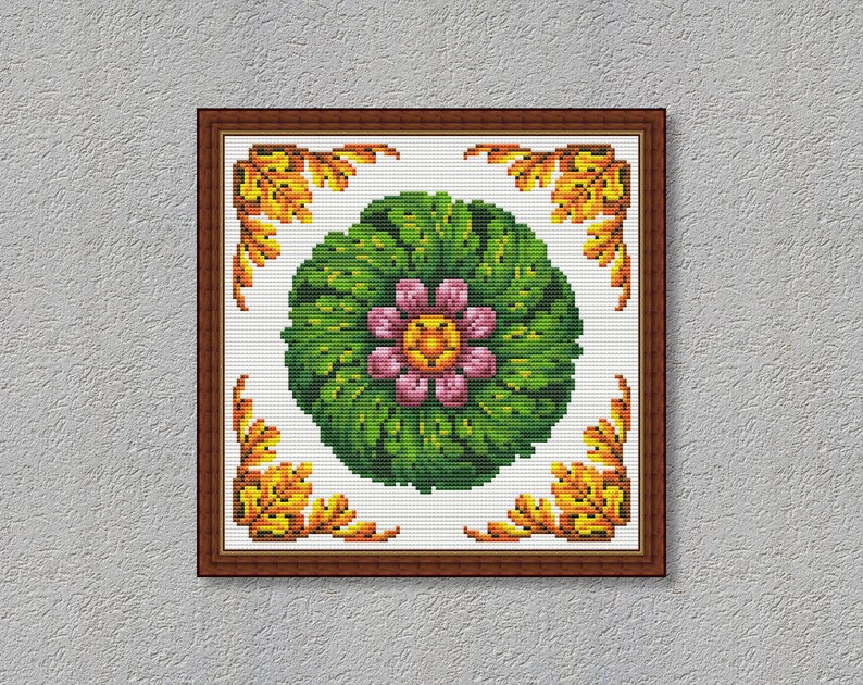 Victorian Rosette Design Modern Cross Stitch PDF Pattern - Etsy