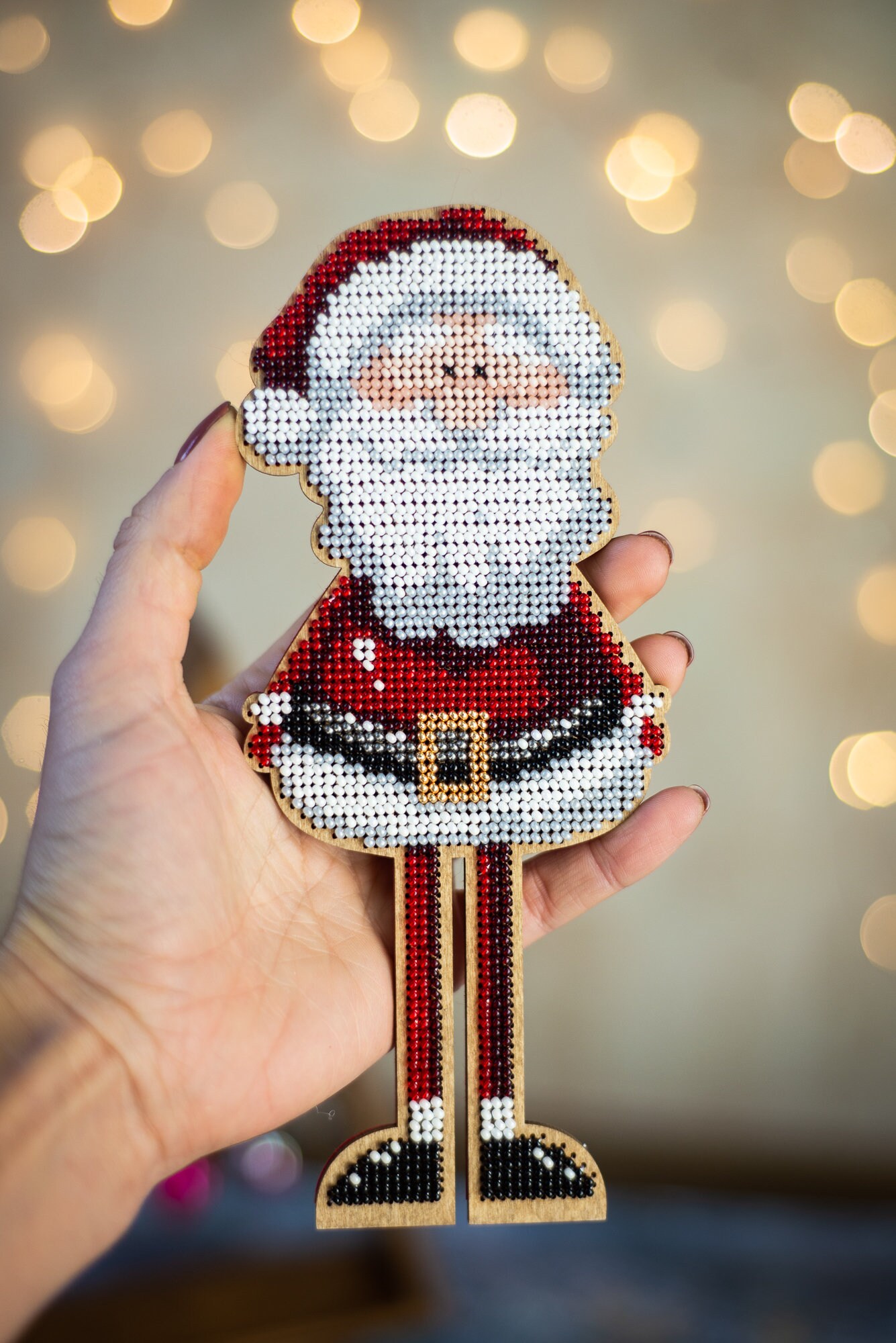 Santa Claus & reindeer figurine craft kit for adults | Etsy