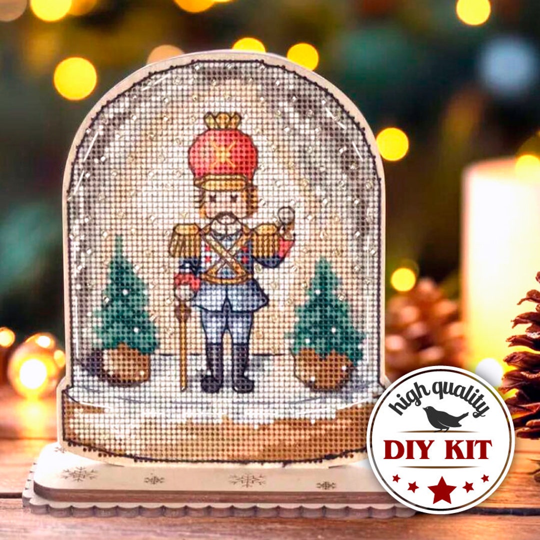 DIY Christmas Nutcracker Cross Stitch Kit, Christmas Ornaments ...
