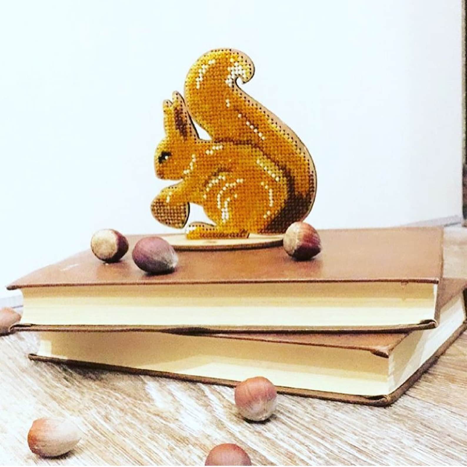 DIY Kit Squirrel Ornament, Beaded Christmas Gift, Winter Holidays ...