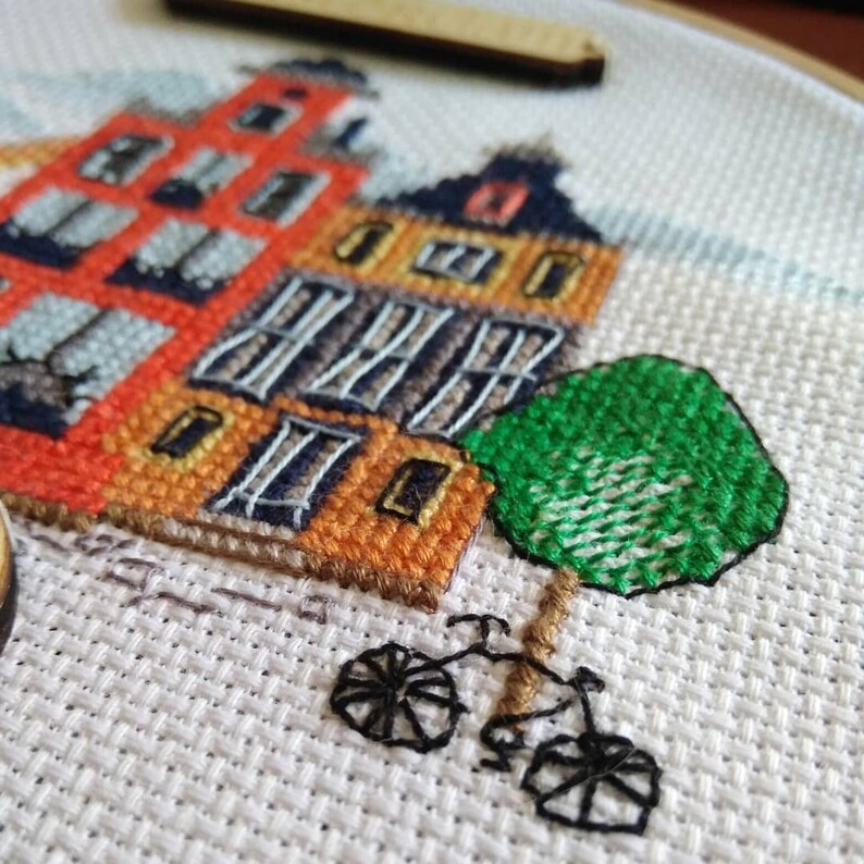 DIY Cross Stitch Kit European Cities Embroidery Paris Wall - Etsy