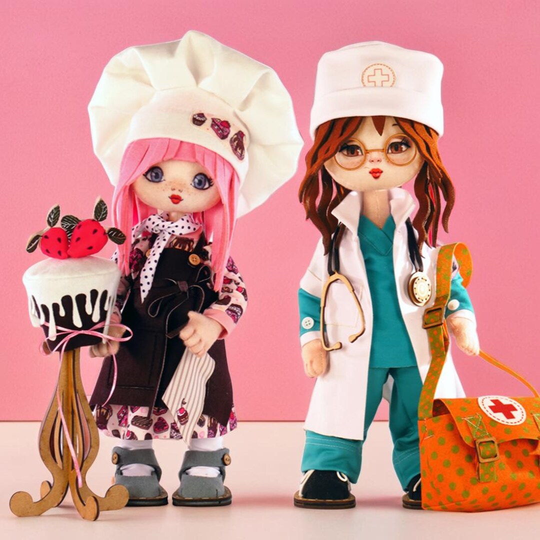 Collectible Doll Sewing Kit, DIY Interior Doll Making Kit, Doctor’s ...