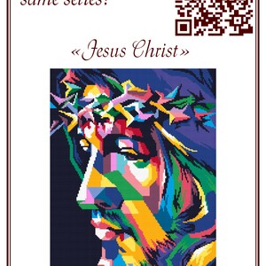 PDF Jesus Cross Stitch Pattern, Jesus Embroidery Chart, Colorful ...