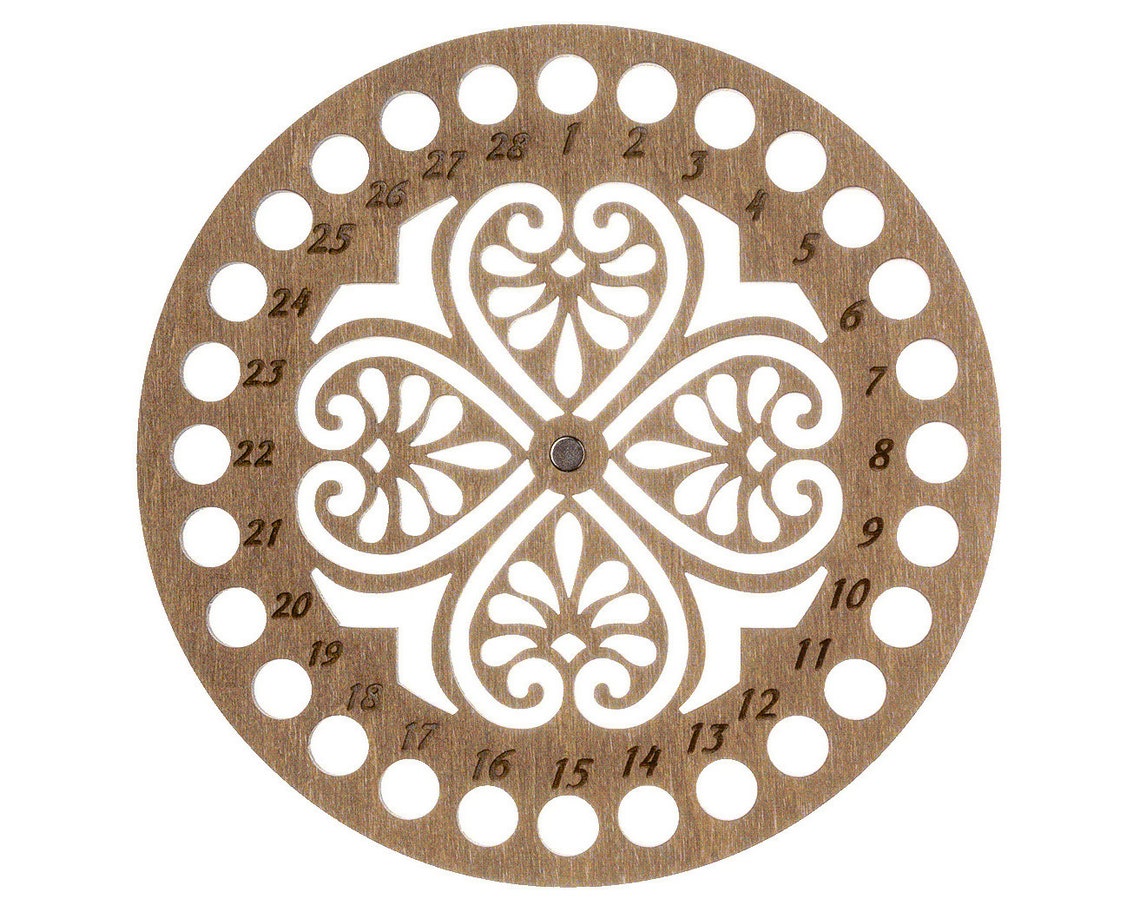 Embroidery Organizer Round Floss Holder Floral Design Thread - Etsy