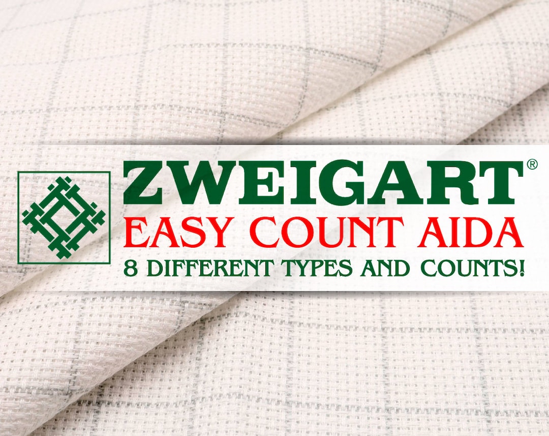 Zweigart Easy Count Grid Embroidery Canvas, Aida Cross Stitch Fabric ...