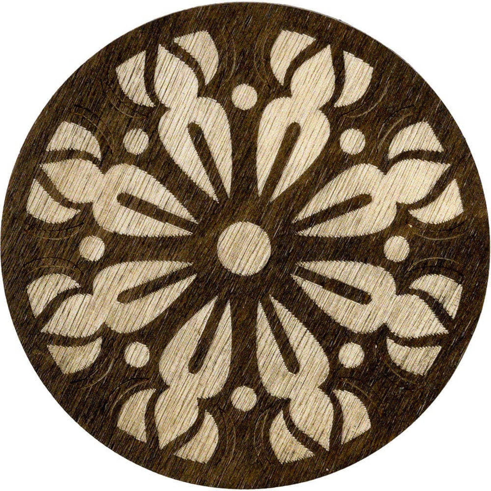 Small sewing box wood needlework organizer with mandala lid | Etsy