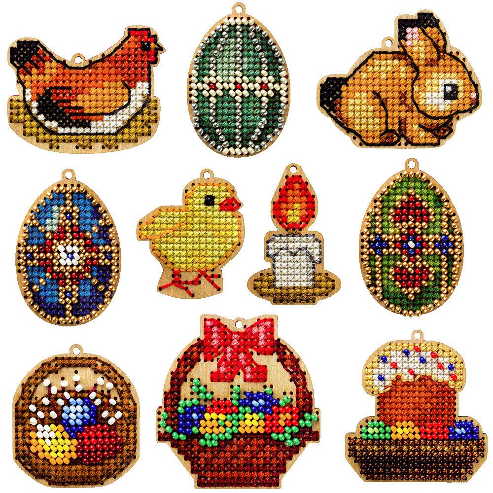 Easter Hanging Ornaments DIY Kit Plywood Canvas for Cross - Etsy