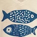 Hand-painted Blue Fish T-shirt: Women's Cotton V-neck Tee - Etsy