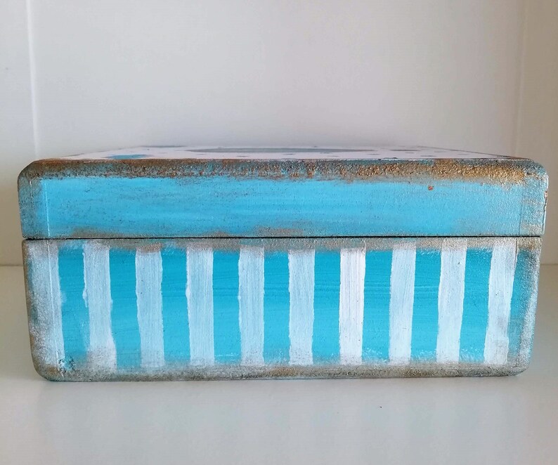 Personalized New Baby Boy Keepsake Box: Hand-painted Wooden Memory Box ...