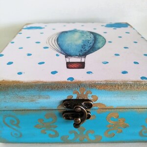 Personalized New Baby Boy Keepsake Box: Hand-painted Wooden Memory Box ...