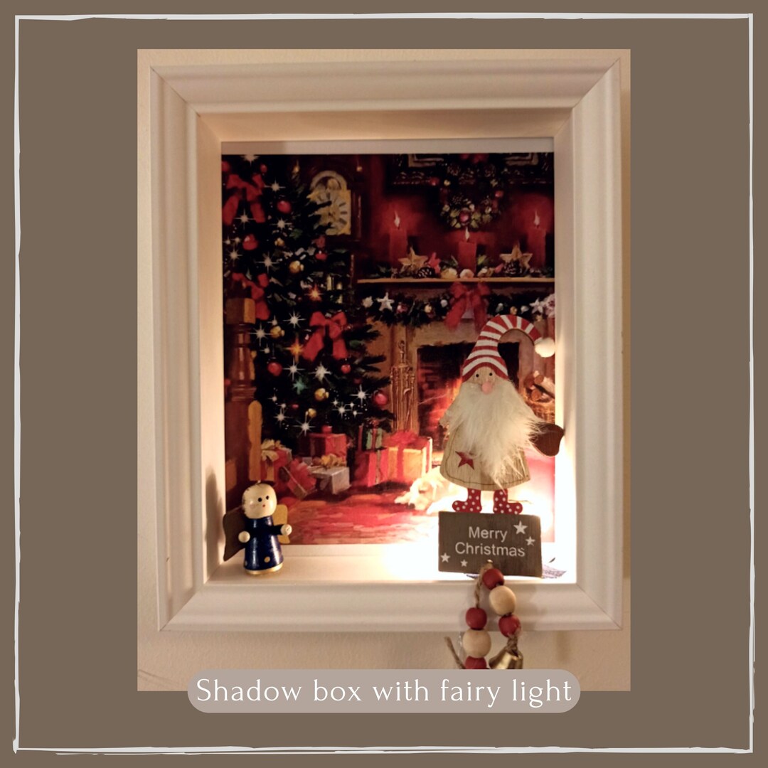 Christmas Shadow Box With LED Lighting: Wooden Winter Scene - Etsy