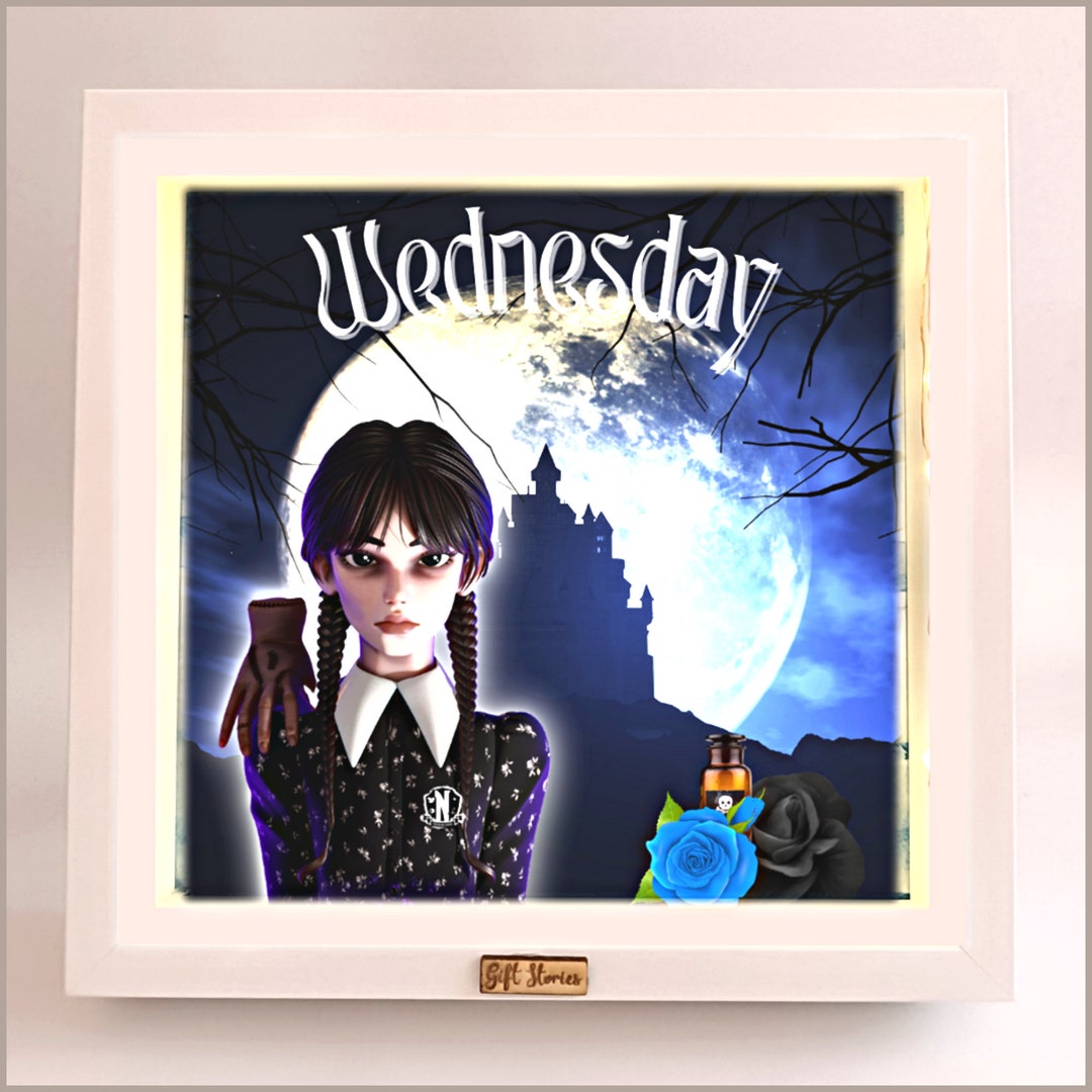 Wednesday Addams Shadow Box: Personalized Easter Candle With LED Lights ...