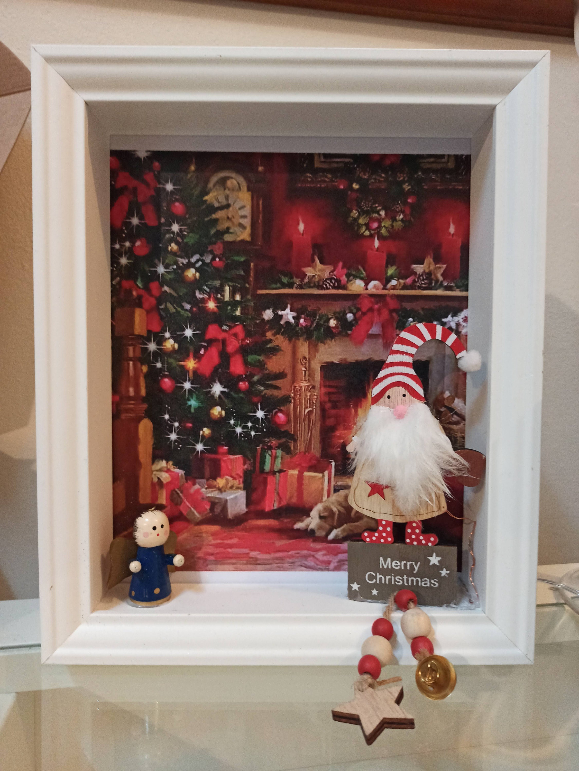 Christmas Shadow Box With LED Lighting: Wooden Winter Scene - Etsy