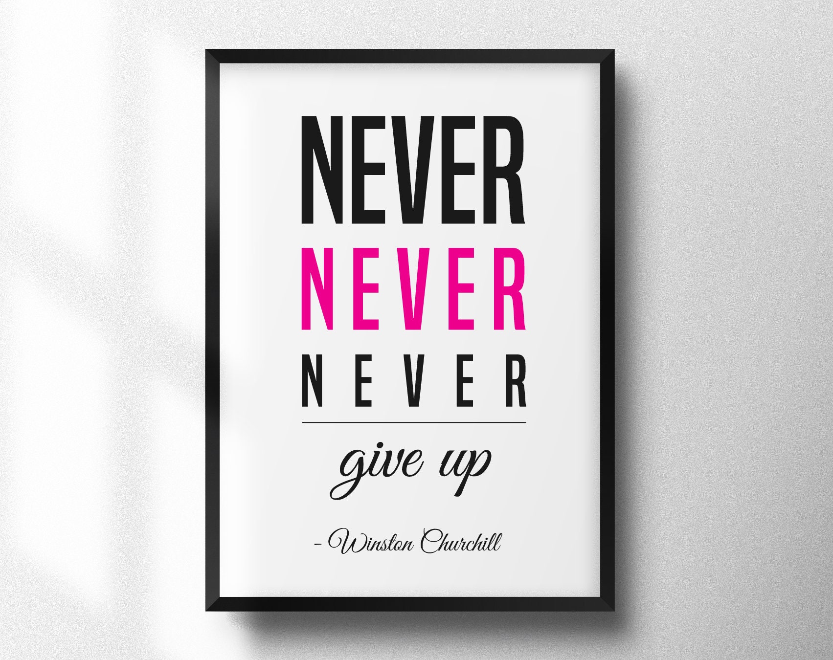 Don't Give Up, Printable Poster, Instant Download, Modern Typography ...
