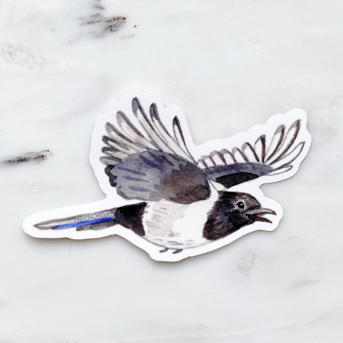 Magpie Sticker Single Sticker Fun Sticker Bird Sticker - Etsy