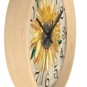 Vintage Sunflower Wooden Wall Clock #1: Country Chic Farmhouse Decor - Etsy