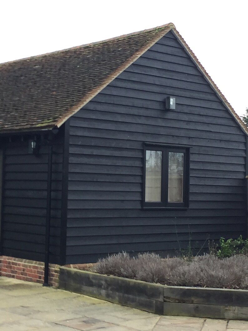 SPECIAL OFFER Black Painted Exterior Feather Edge Sawn Cladding FSC ...