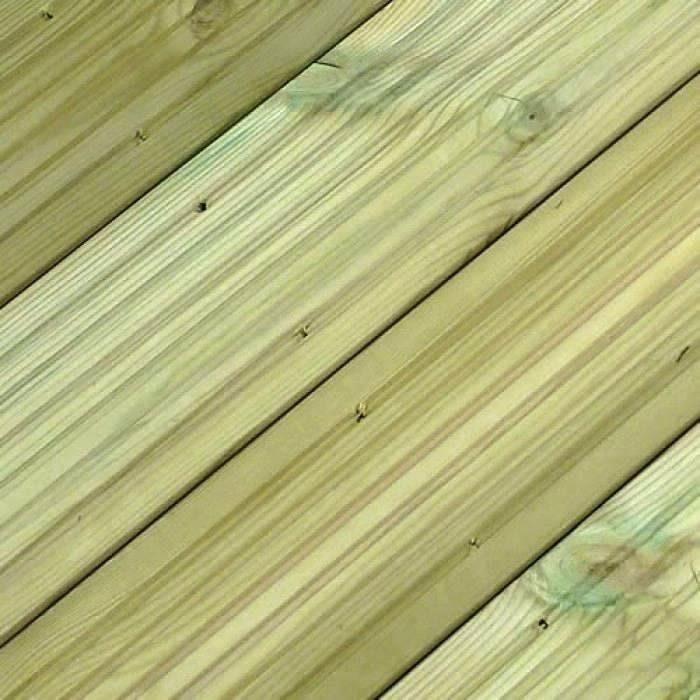 Green Treated Softwood Decking ribbed /castellated and Reeded Profile ...