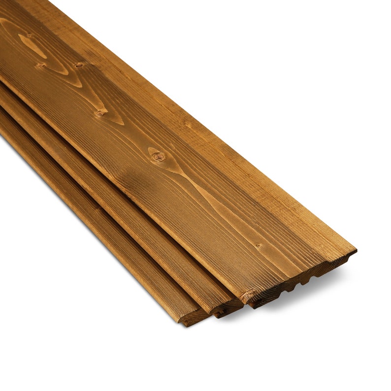 External Timber Cladding Cedar Red Oak Tone Secret Fix Profile 19x146mm ...
