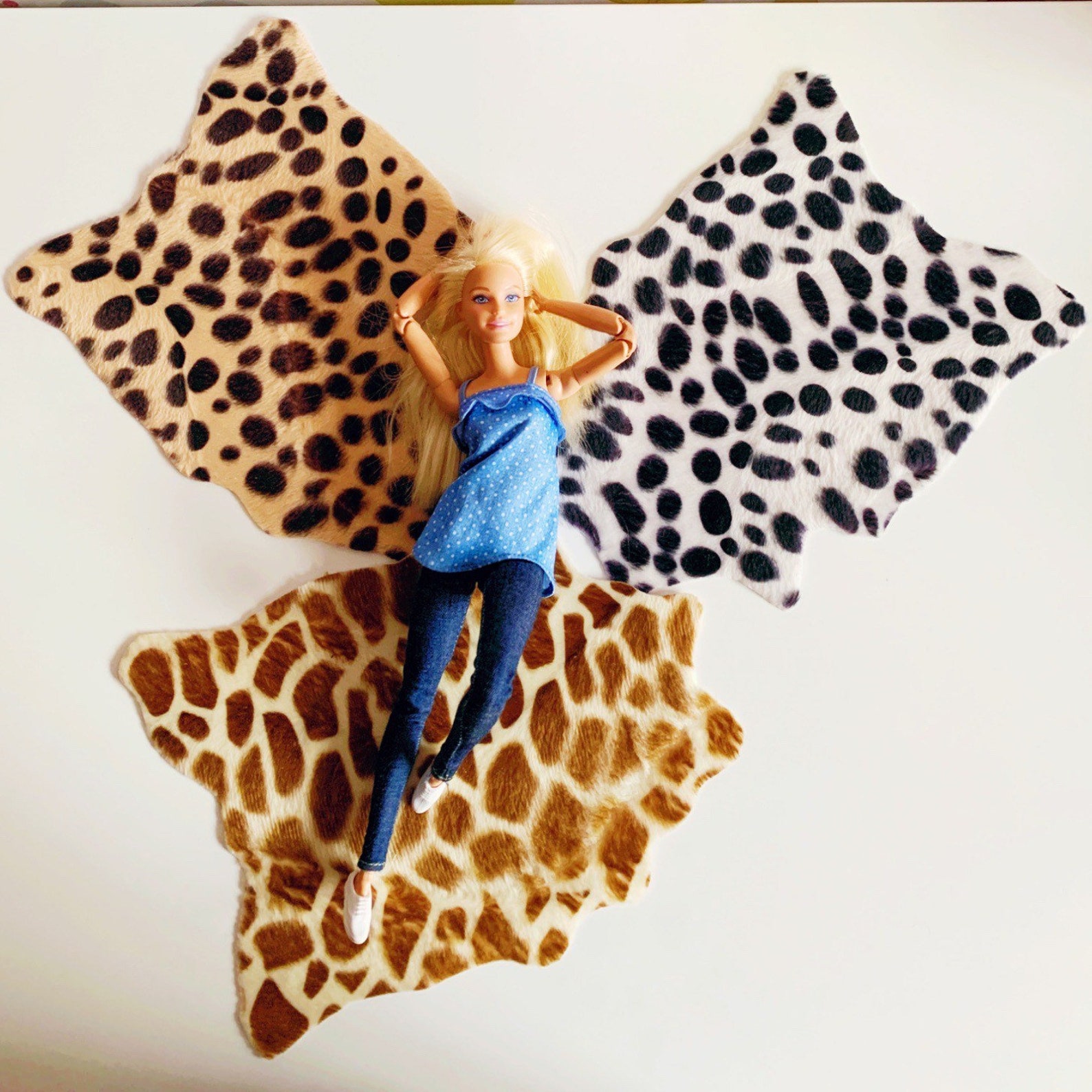 Rug Animal Skin modern Dollhouse Barbie 1/6 Bowl - Etsy