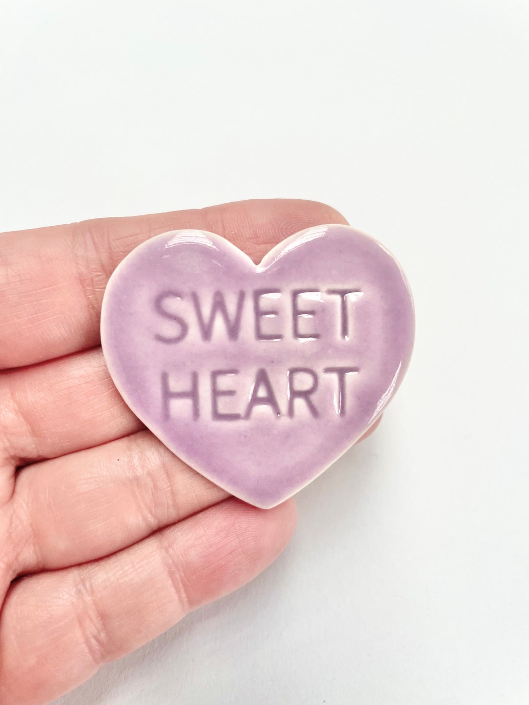 Purple Heart Magnet With ‘sweet Heart’ - Sweetheart Sweets/ Love Hearts ...