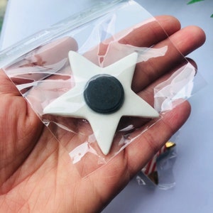 White Star Magnet With Red Stripes - Etsy