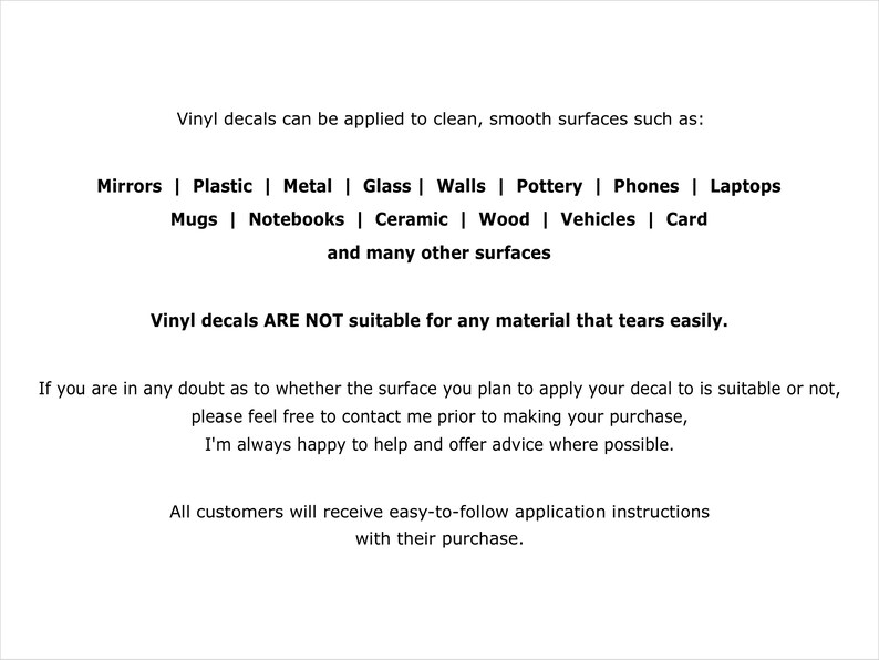 Custom Vinyl Decal Custom Vinyl Sticker Laptop Stickers - Etsy UK