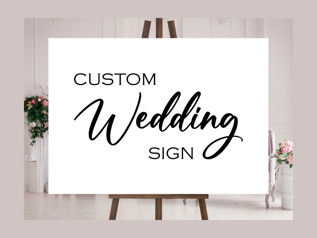 Custom Wedding Poster, A3 Size Wedding Welcome Sign, Wedding Seating ...