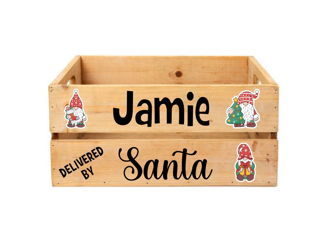 VINYL DECAL for DIY Christmas Crate Personalised Crate Decal - Etsy