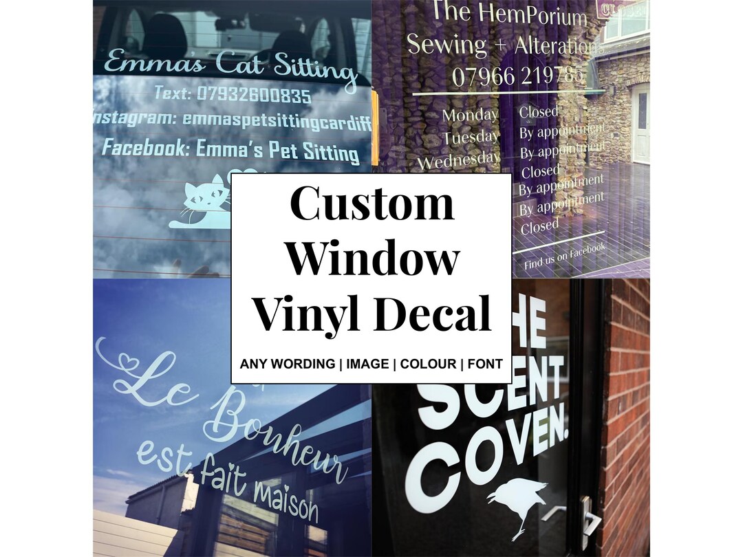 Custom Window Decal, Window Stickers, Business Window Decals, Custom ...