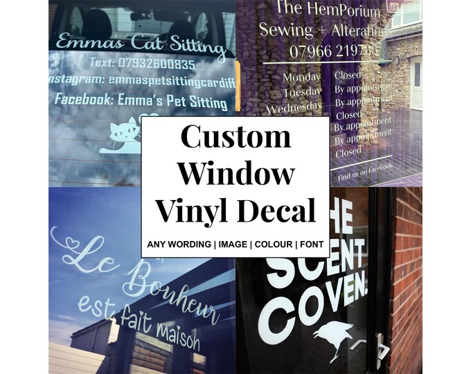 Custom Window Decal, Window Stickers, Business Window Decals, Custom ...