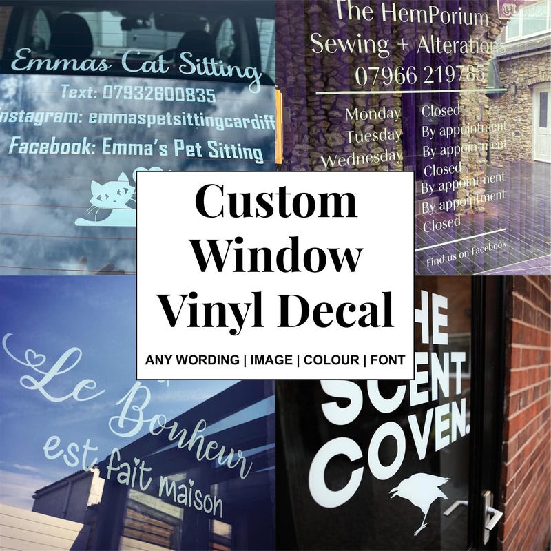 Custom Window Decal - Etsy