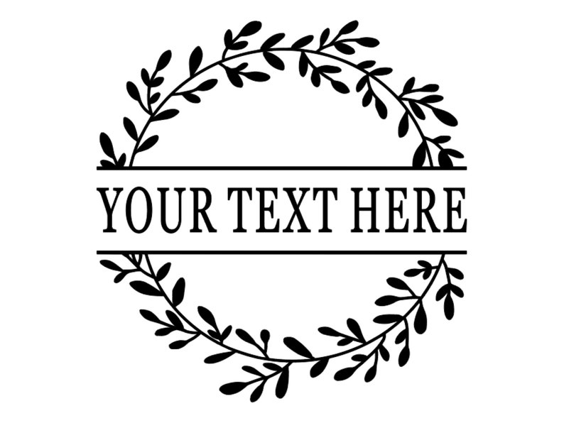 Custom Wreath Decal, Custom Vinyl Decal, Custom Wreath Sticker, Custom ...