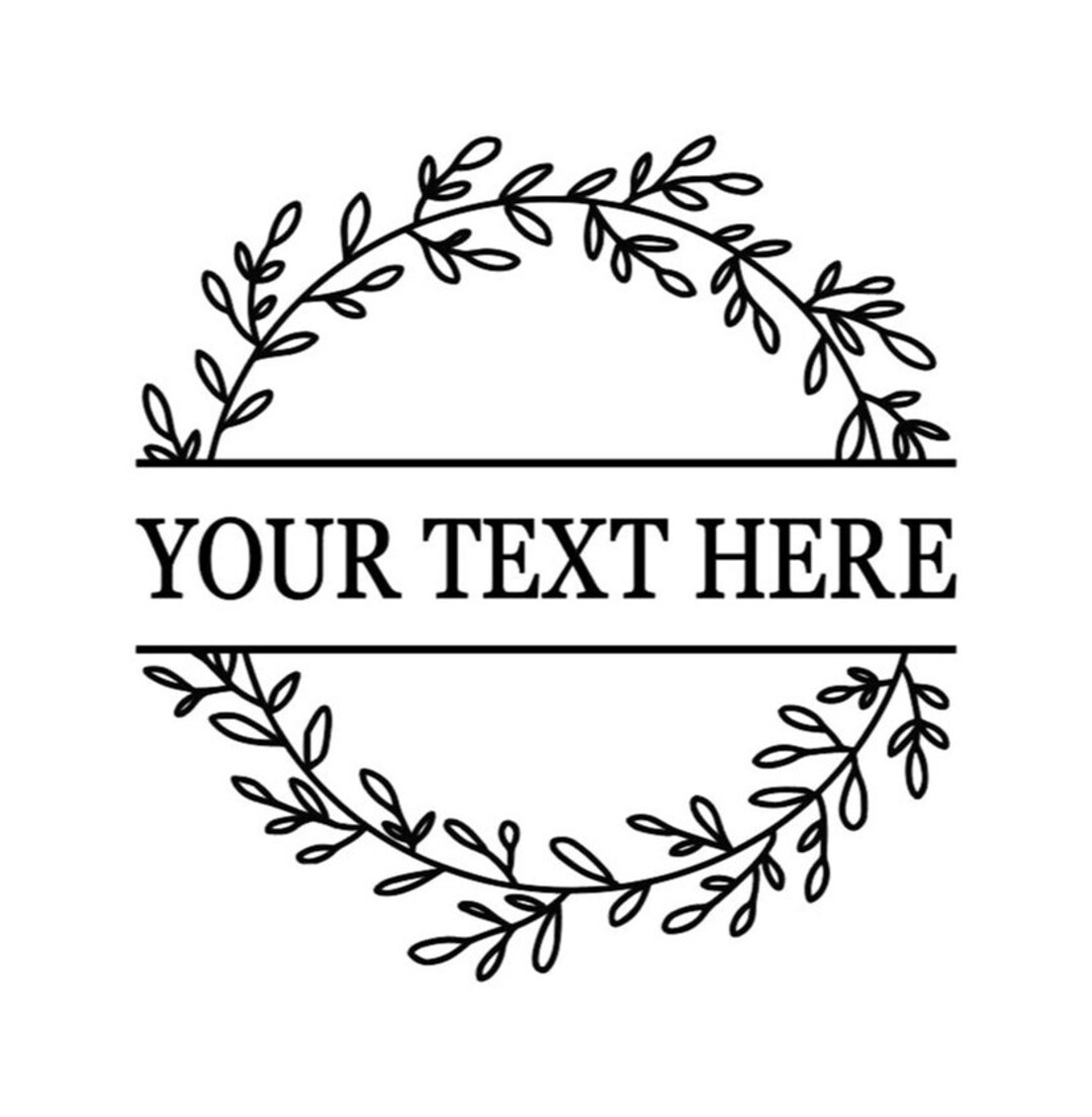 Custom Wreath Decal Custom Vinyl Decal Custom Wreath - Etsy
