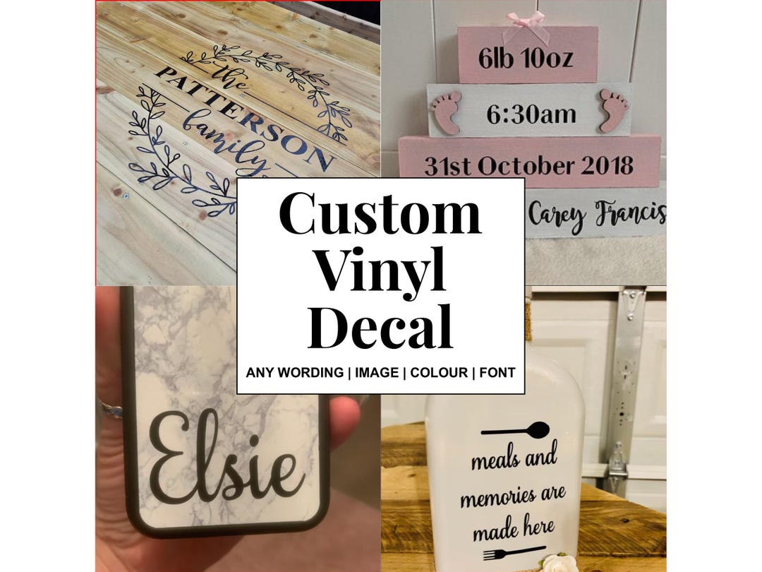 Custom Vinyl Decal, Custom Vinyl Sticker, Laptop Decal Sticker, Phone ...