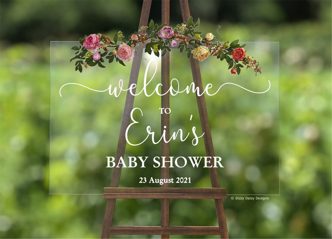 VINYL DECAL Custom Baby Shower Decal. DIY Baby Shower Welcome - Etsy