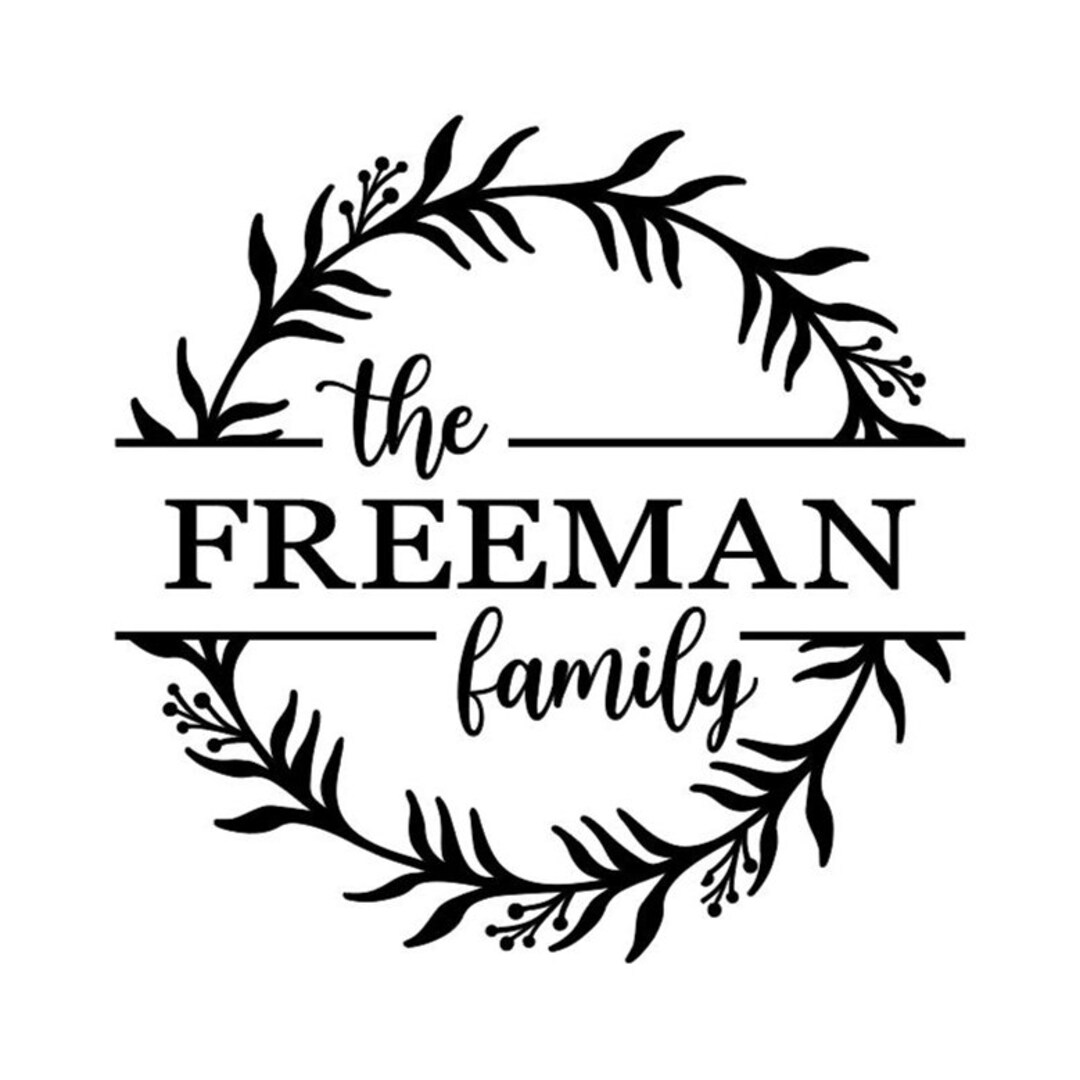 Family Name Decal, Custom Wreath Decal, Custom Vinyl Decal, Custom ...