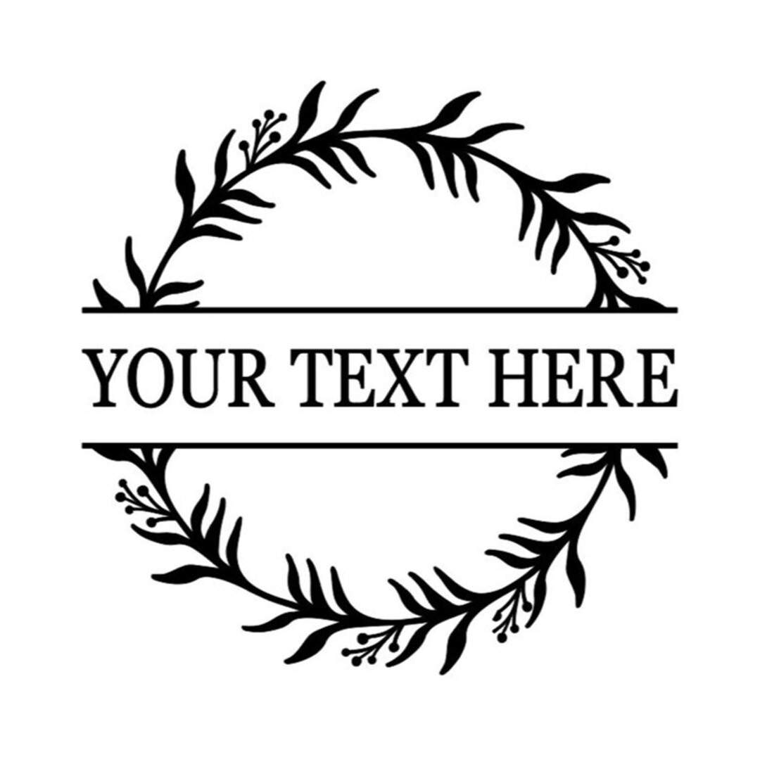 Custom Wreath Decal, Custom Vinyl Decal, Custom Wreath Sticker, Custom ...
