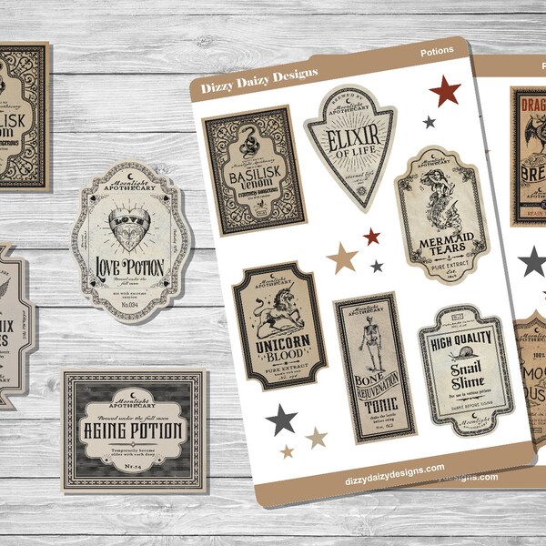 Potion Labels - Etsy