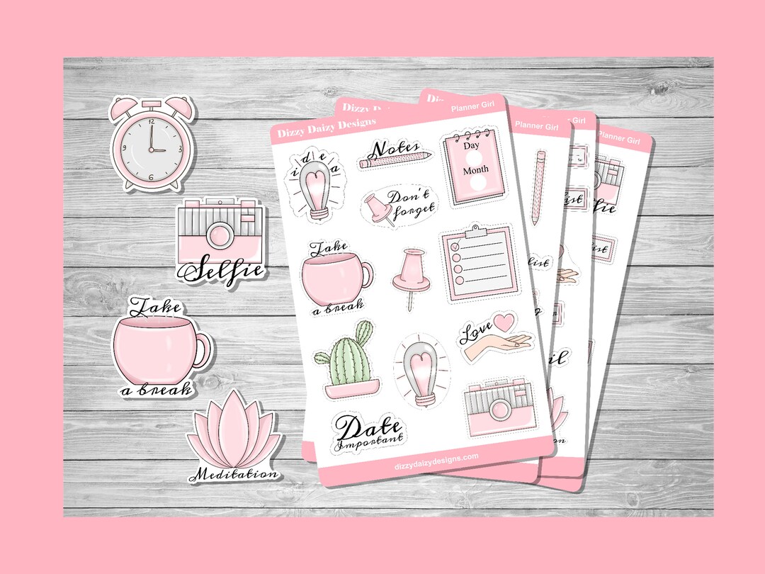 52 Planner Girl Stickers. Journal Stickers. Planner Stickers. - Etsy