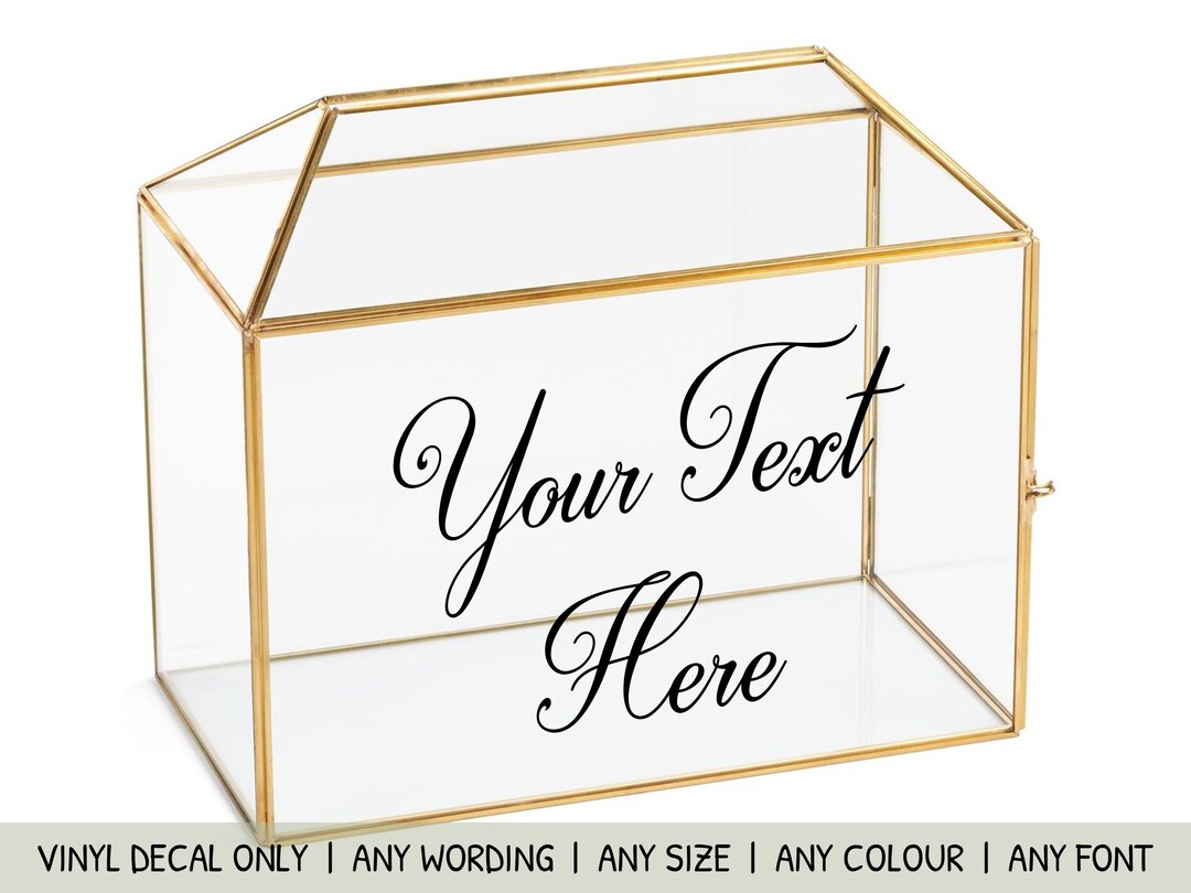 VINYL DECAL for Wedding Card Box, Custom Vinyl Decal, Custom Vinyl ...