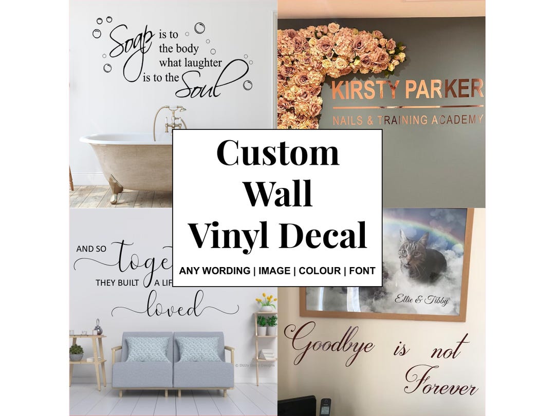 Custom Wall Decal, Custom Vinyl Decal, Custom Wall Sticker, Custom Wall ...
