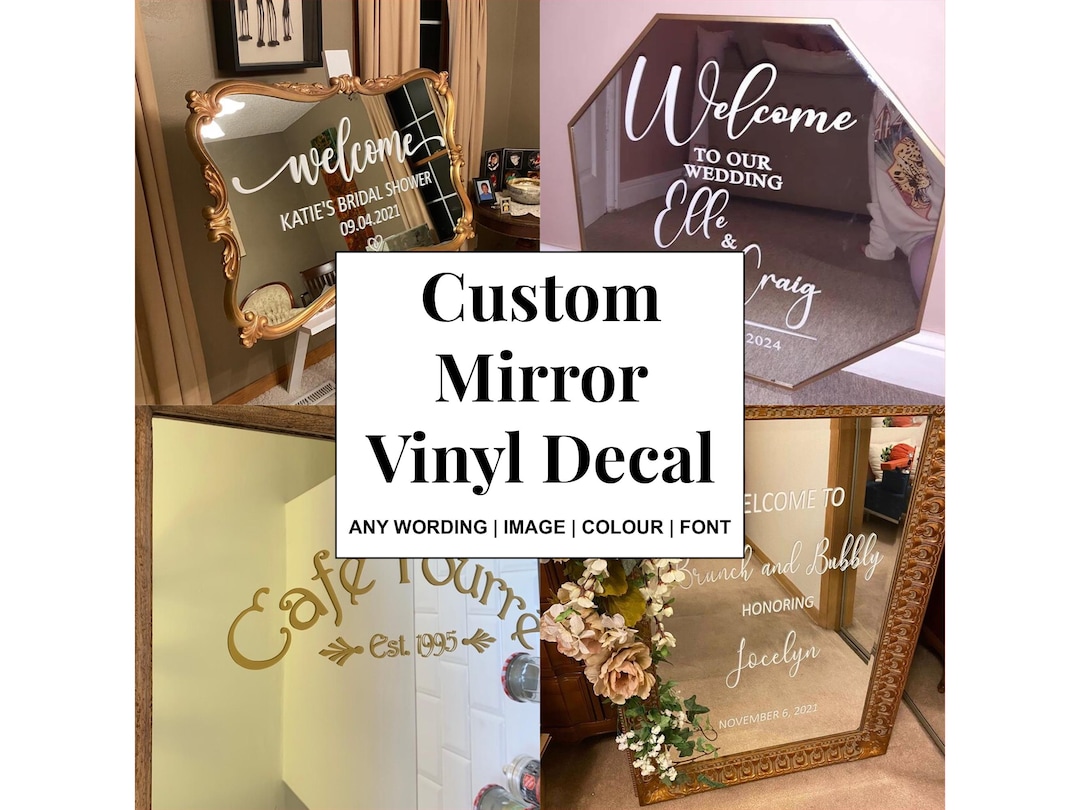 Custom Mirror Decal Sticker, Custom Vinyl Decal, Custom Vinyl Sticker ...