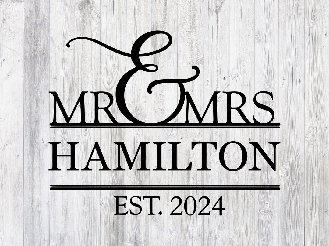 Mr & Mrs Vinyl Decal, Custom Vinyl Decal, Family Name Sticker, Family ...