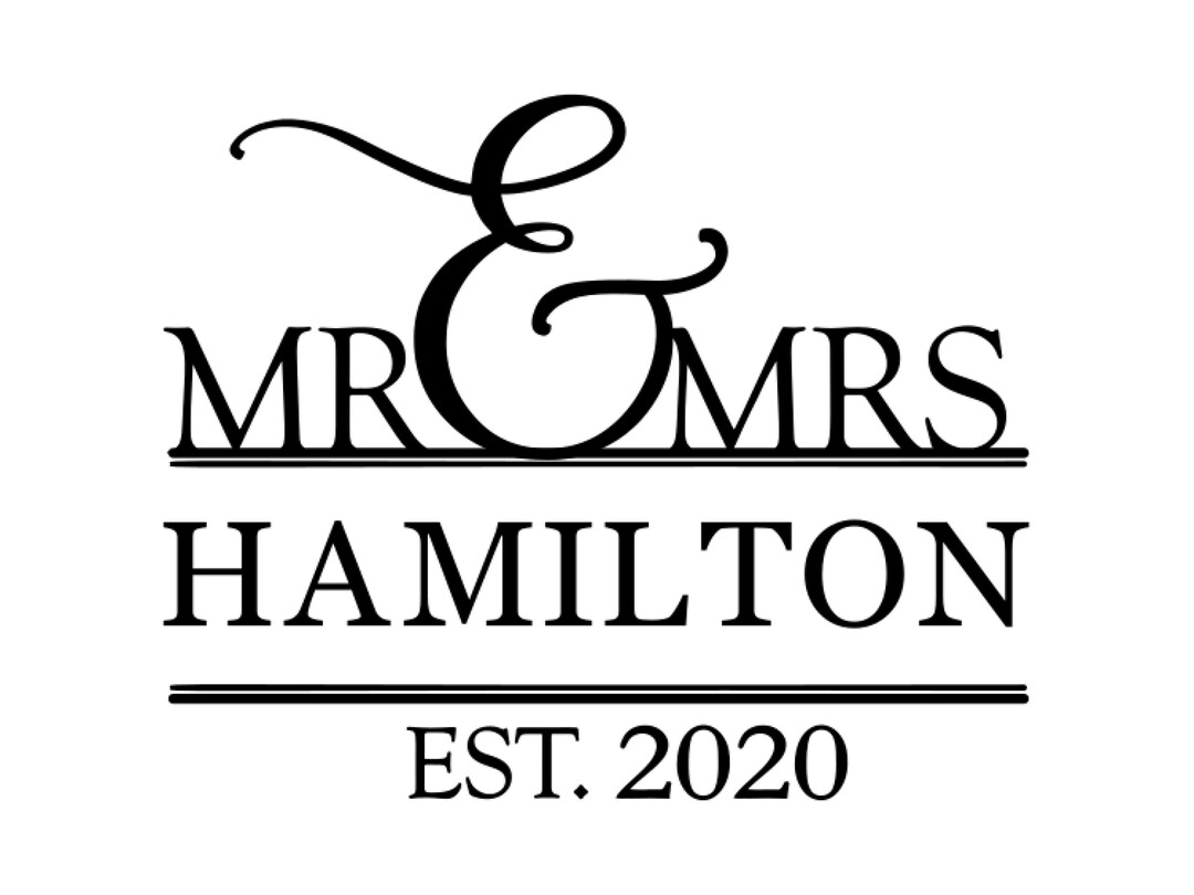 Mr & Mrs Vinyl Decal, Custom Vinyl Decal, Family Name Sticker, Family ...